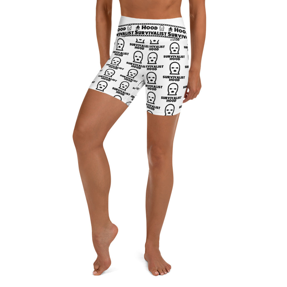 Hood Survivalist Classic Goon Logo Yoga Shorts
